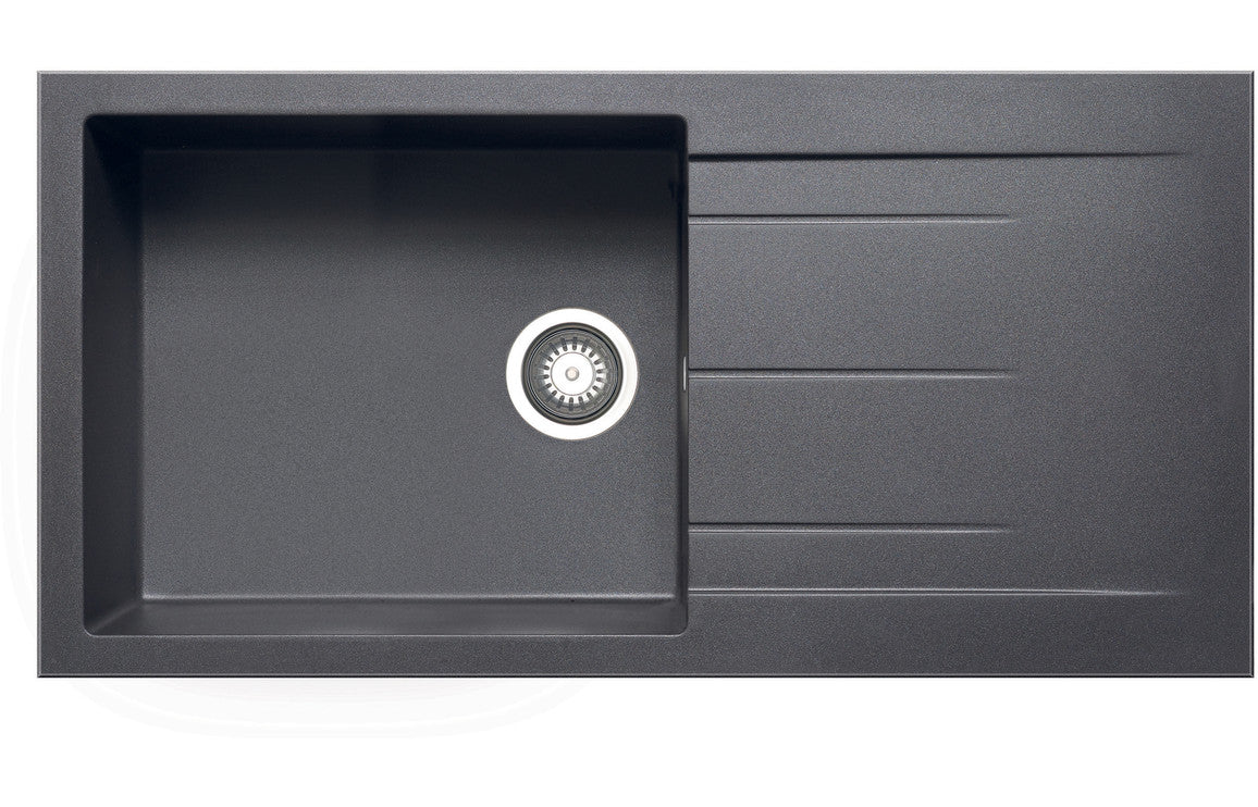 Prima CPR320 1000x500mm 1 Bowl Inset Granite Sink - Gun Metal — Kent ...