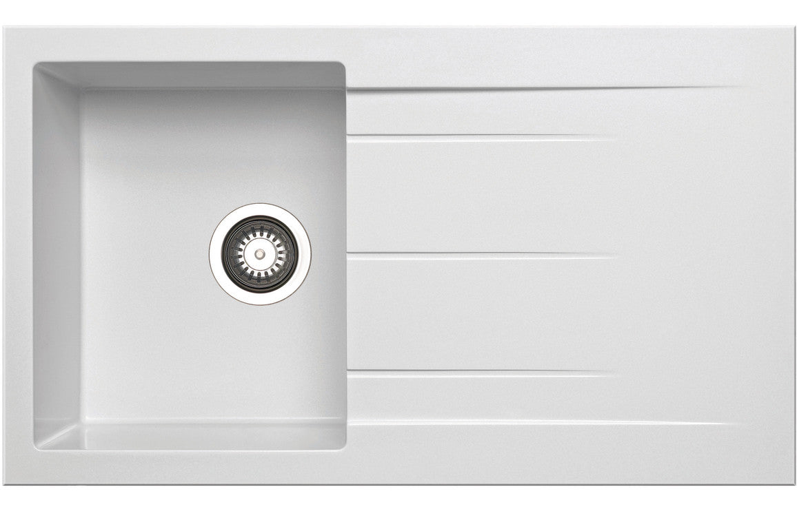 Prima CPR345 860x500mm 1 Bowl Inset Granite Sink - White — Kent ...