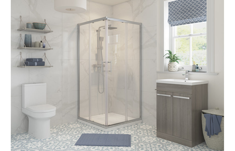 Vista 900mm Corner Entry Door - Chrome - KPSB101440 — Kent Plumbing ...