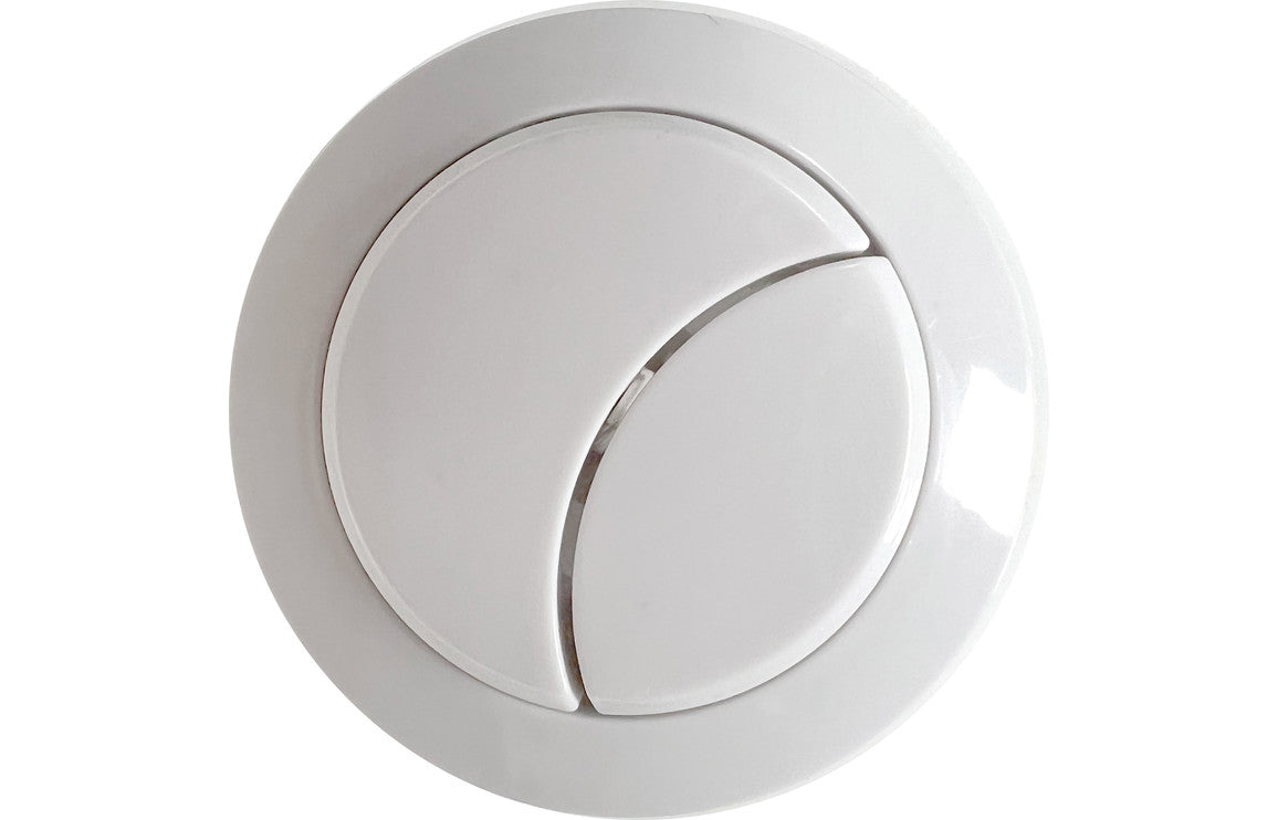 Dual Push Button (Cable) - White - KPSB106322 — Kent Plumbing Supplies