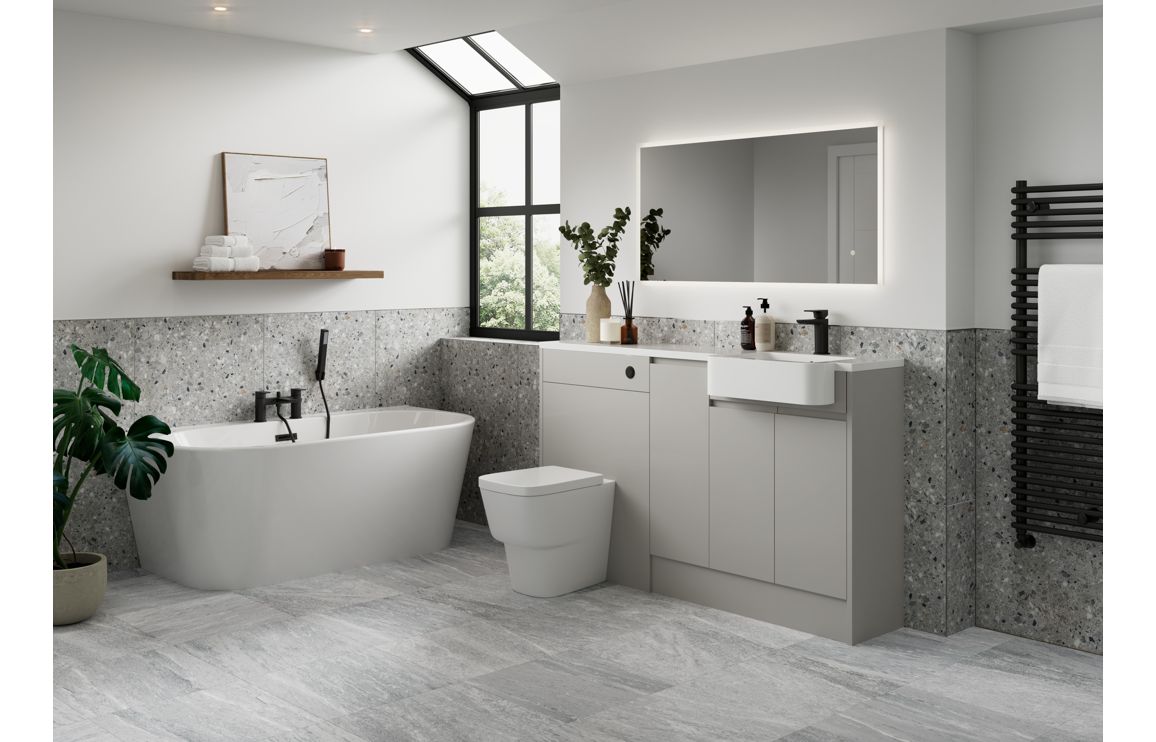 Rose 300mm Slim Base Unit - Matt Dove Grey (Oak Cab) - KPSB110103 ...