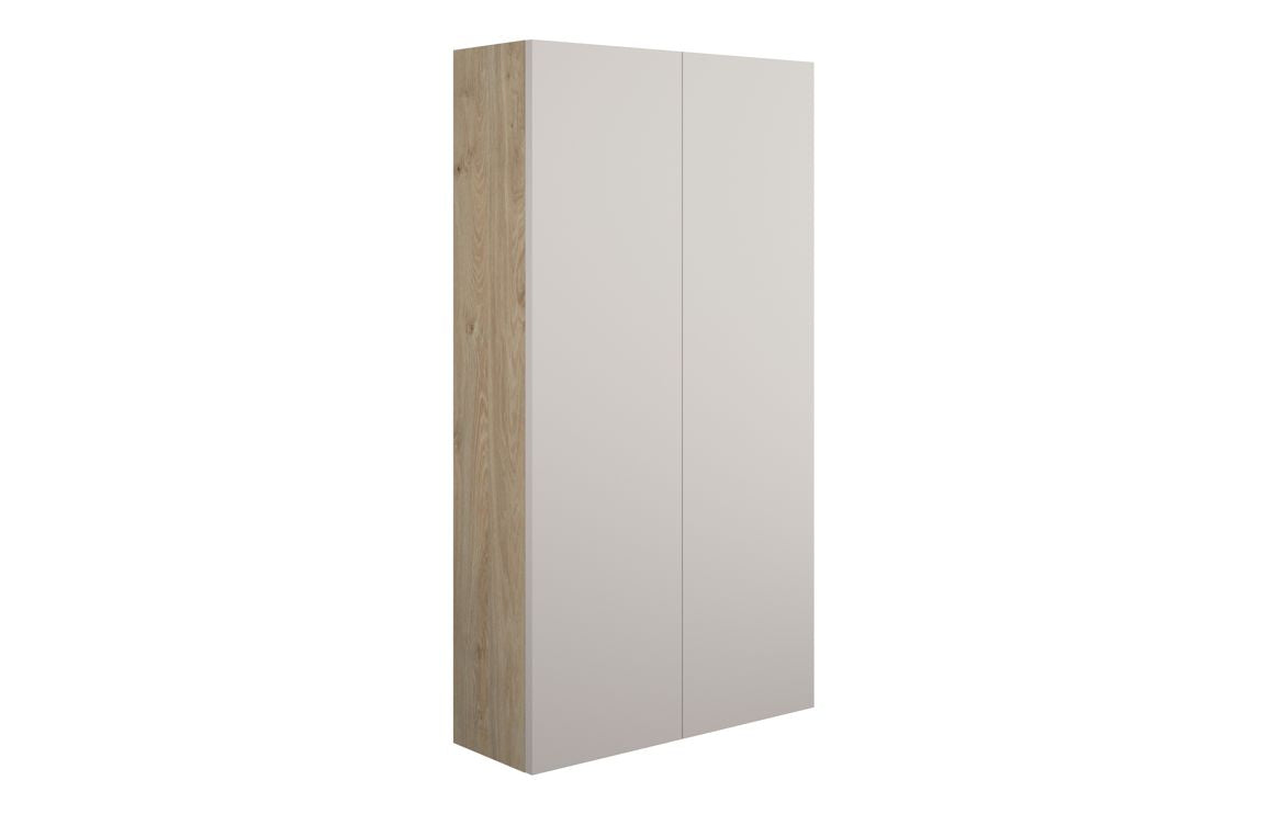 Daisy 600mm Slim 2 Door Storage Unit - Matt Dove Grey (Oak Cab) - KPSB ...