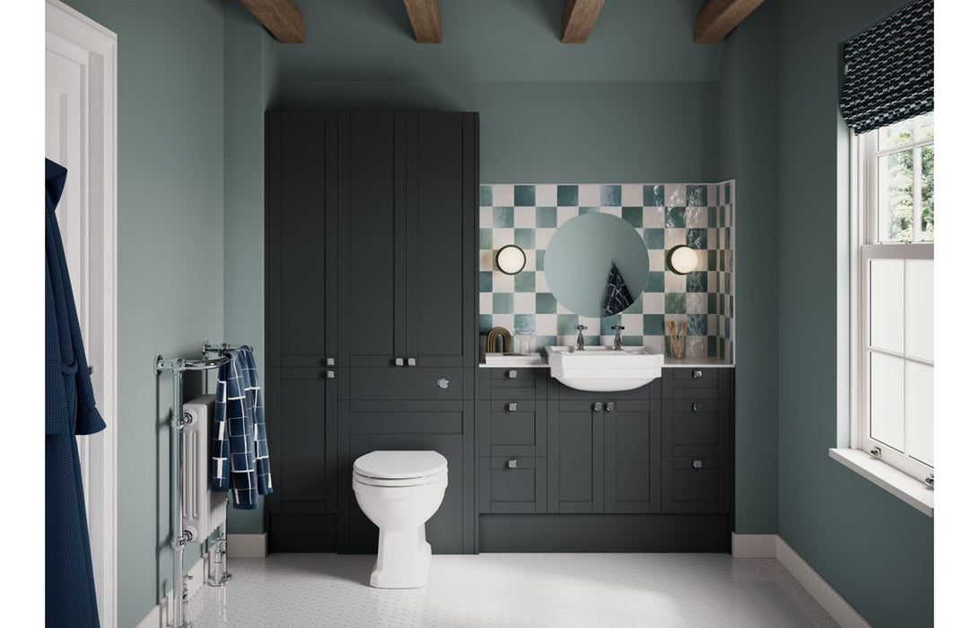 Peony 500mm Standard Basin Unit - Matt Graphite Grey (Grey Cab) — Kent ...