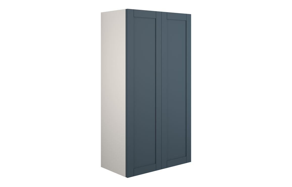 Peony 600mm Standard 2 Door Storage Unit - Matt Arley Blue (Grey Cab ...