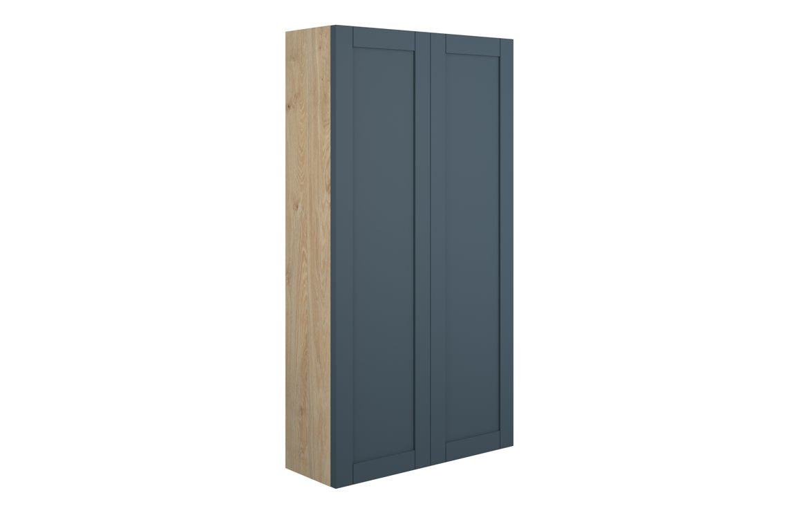 Peony 600mm Slim 2 Door Storage Unit - Matt Arley Blue (Oak Cab) — Kent ...