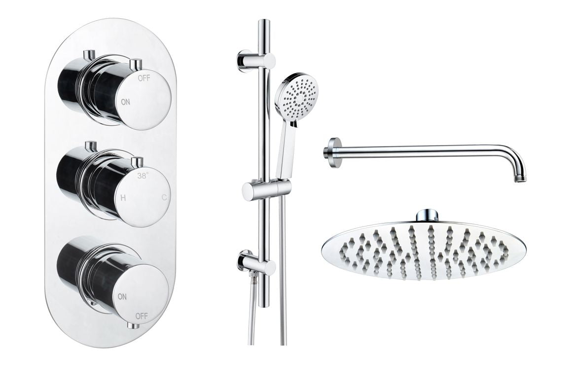 Hydro Round Shower Valve & Kit Pack 3 - Chrome - KPSB111587 — Kent ...